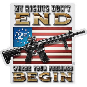 Bright Reflective Collectible 2nd Amendment Decals | B & C Custom Designs